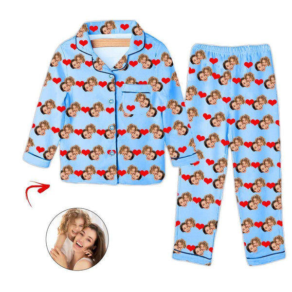 Custom Photo Kid's Pajamas Heart Happy Mother's Day White ...
